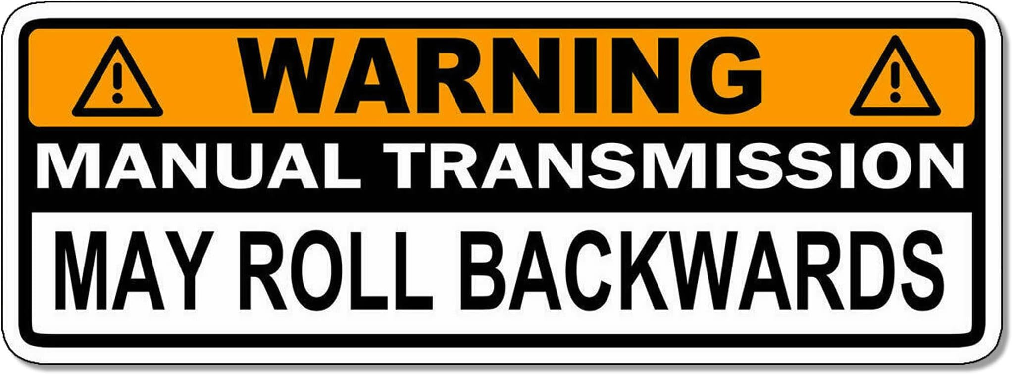 Amazon.com - Yellow Manual Transmission Stay Back Bumper Sticker (Stick ...