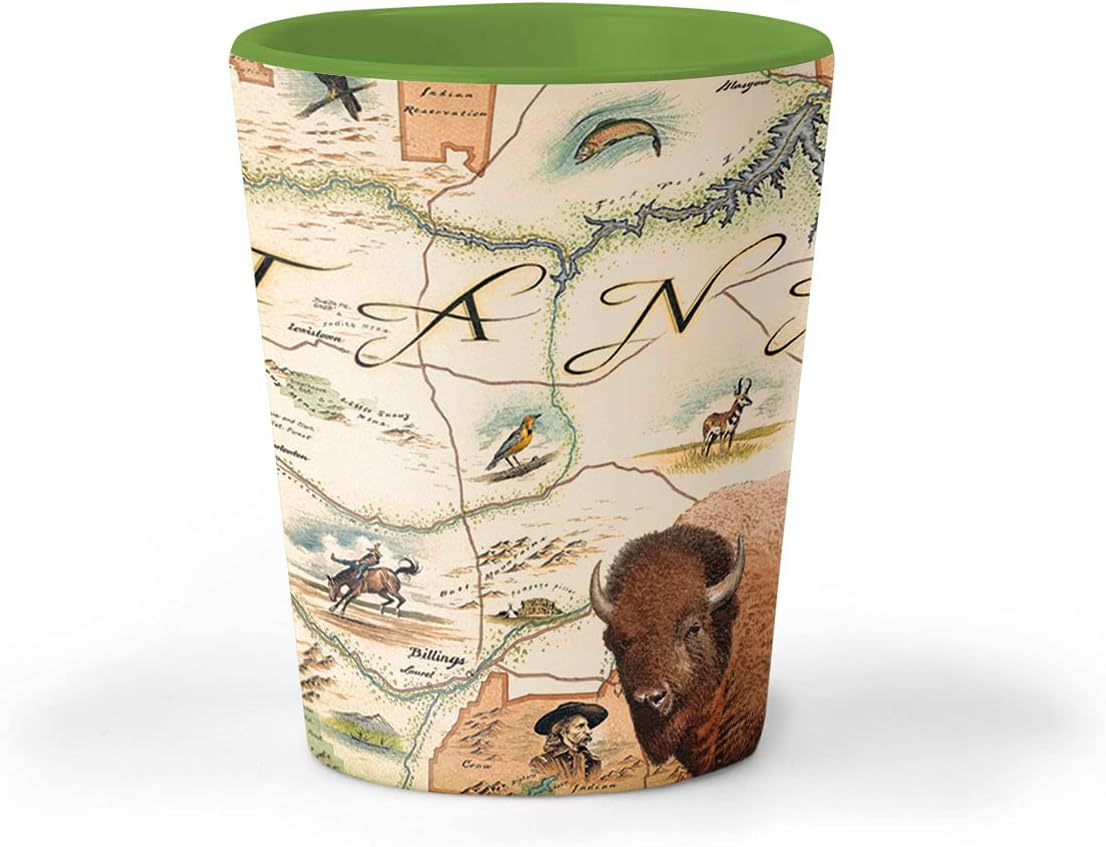 Amazon.com | Xplorer Maps North Carolina State Map Ceramic Shot Glass ...