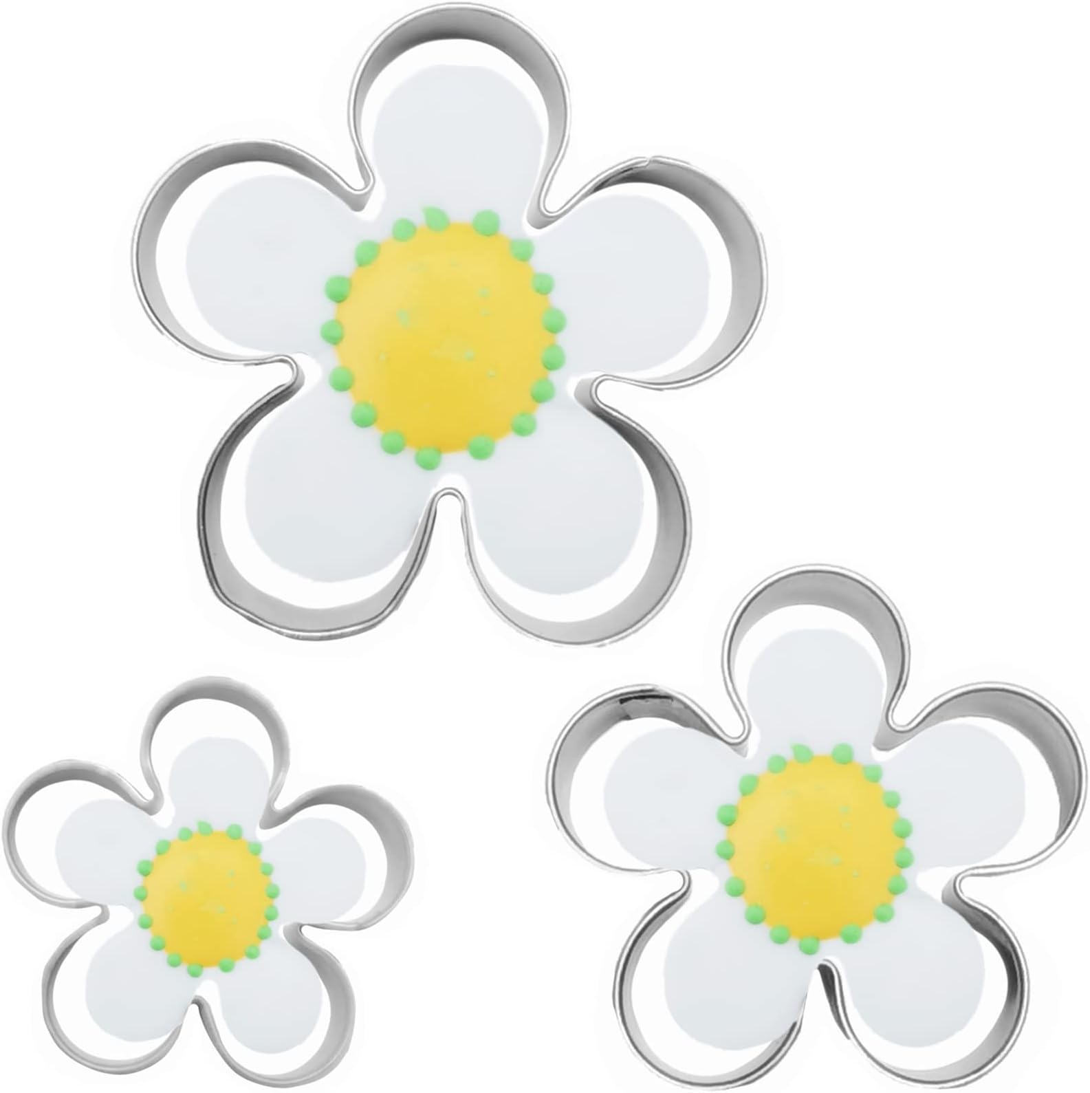 Amazon.com: HARQ9 Ateco Plain Edge Daisy Cutters in Graduated Sizes ...