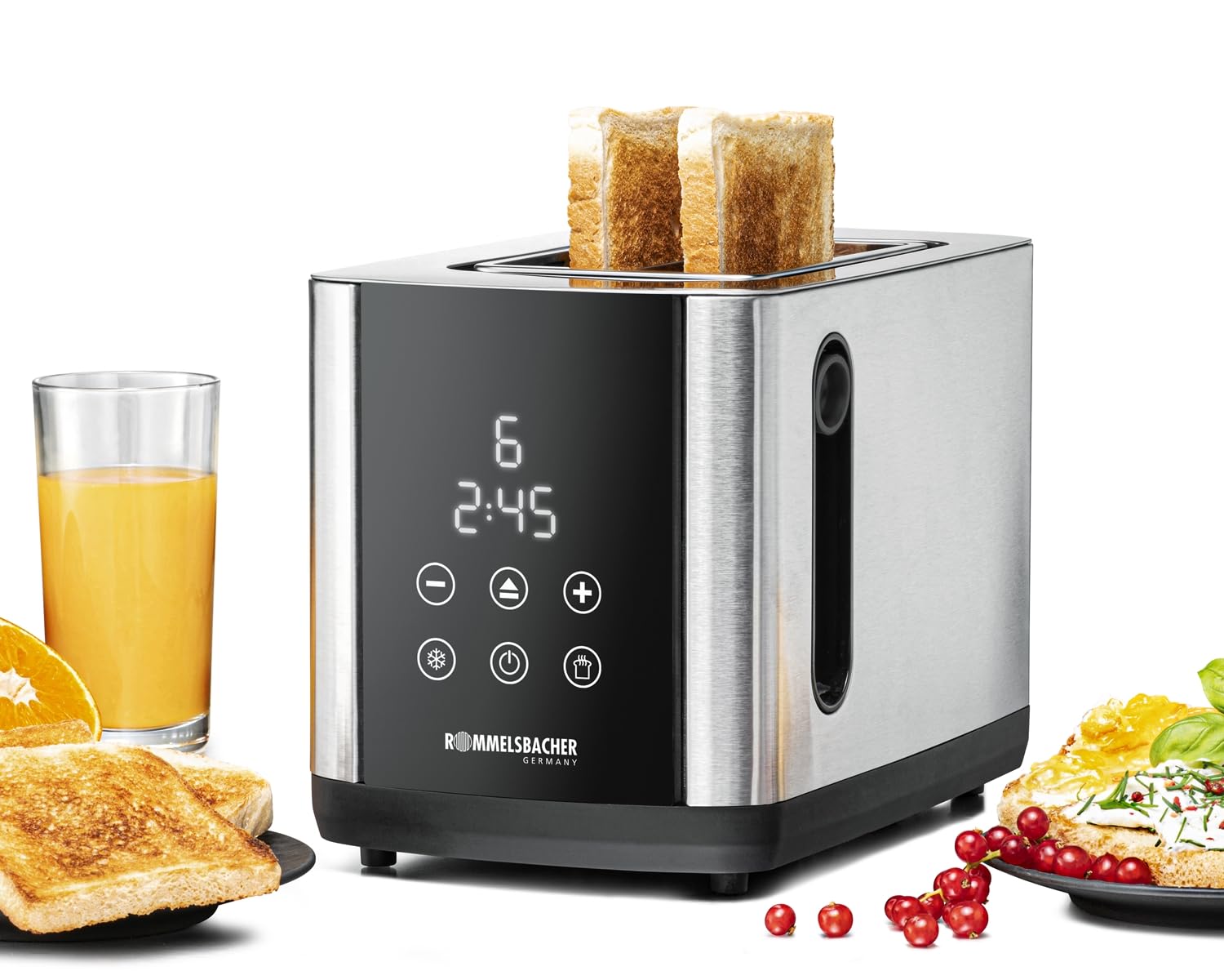 ROMMELSBACHER TOASTER TO 850, 2 breite Schlitze für Brote bis XL Toast ...