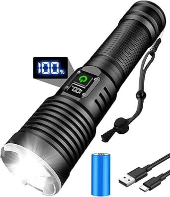 Maxesla Lampe Torche LED Rechargeable, 20000 Lumens Lampe de Poche ...