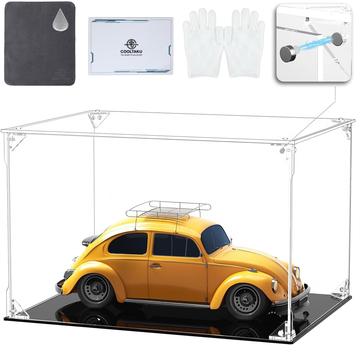 Amazon.com: COOLTAKU Clear Acrylic Display Case, Front-Open Door with ...