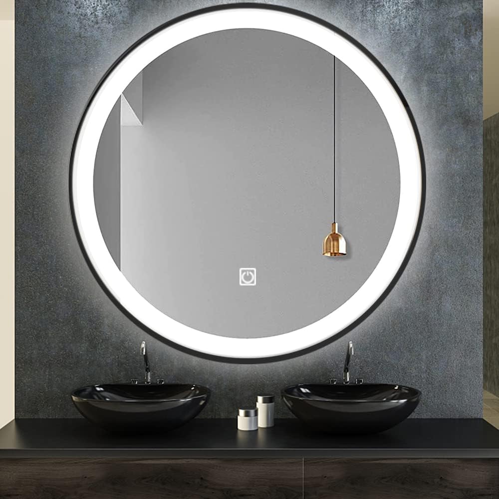 Espejo Baño LED | Espejo con Luz LED para Baño, Espejo Táctil sin Marco ...