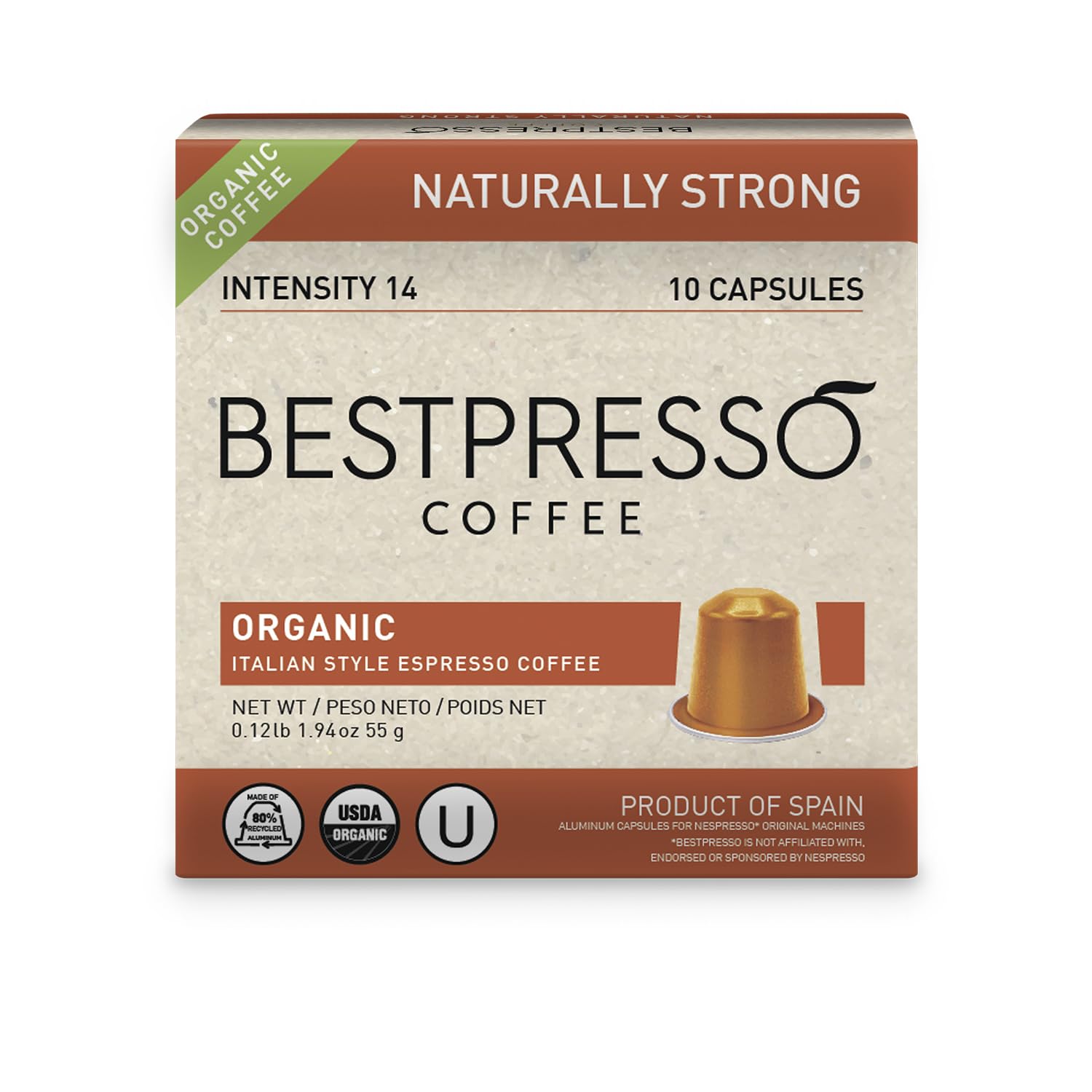 Amazon.com: Organic USDA Bestpresso Coffee Aluminum Espresso Pods For ...