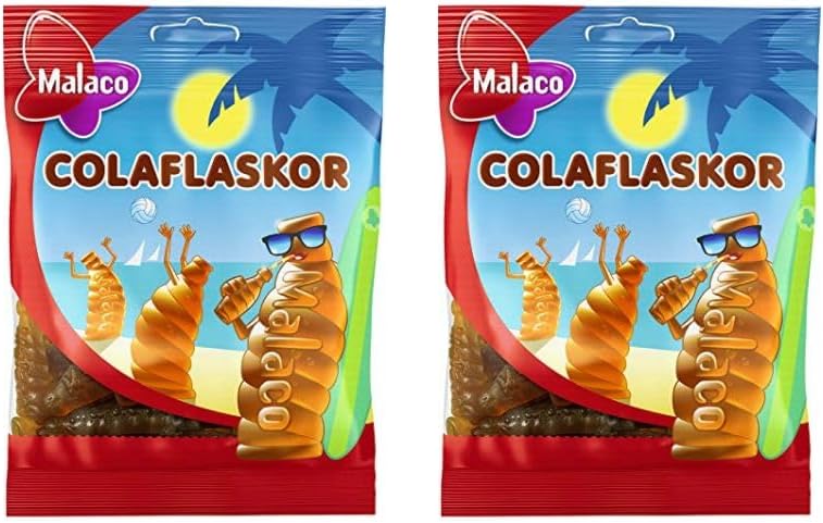 Amazon.com : Malaco ColaFlaskor (Cola bottle) Cola Taste Gummy Candy 2 ...