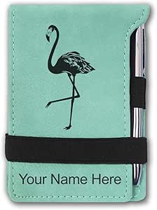 Amazon.com : LaserGram Mini Padfolio with Notepad and Pen, Flamingo ...