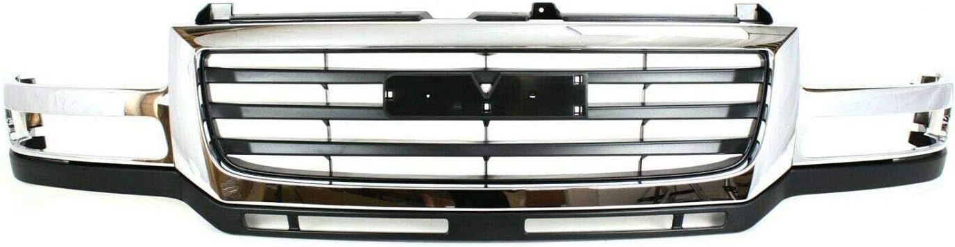 Fitrite AutoParts New Front Grille For 2003-2007 GMC Sierra With 2500HD ...