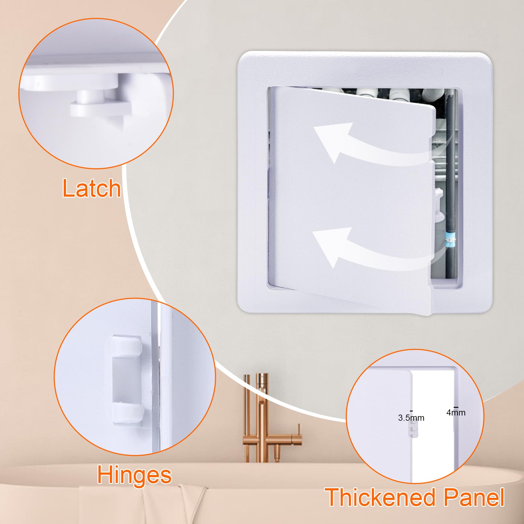 Snapklik.com : Plastic Access Panel For Drywall Ceiling 22 X 22 Inch ...