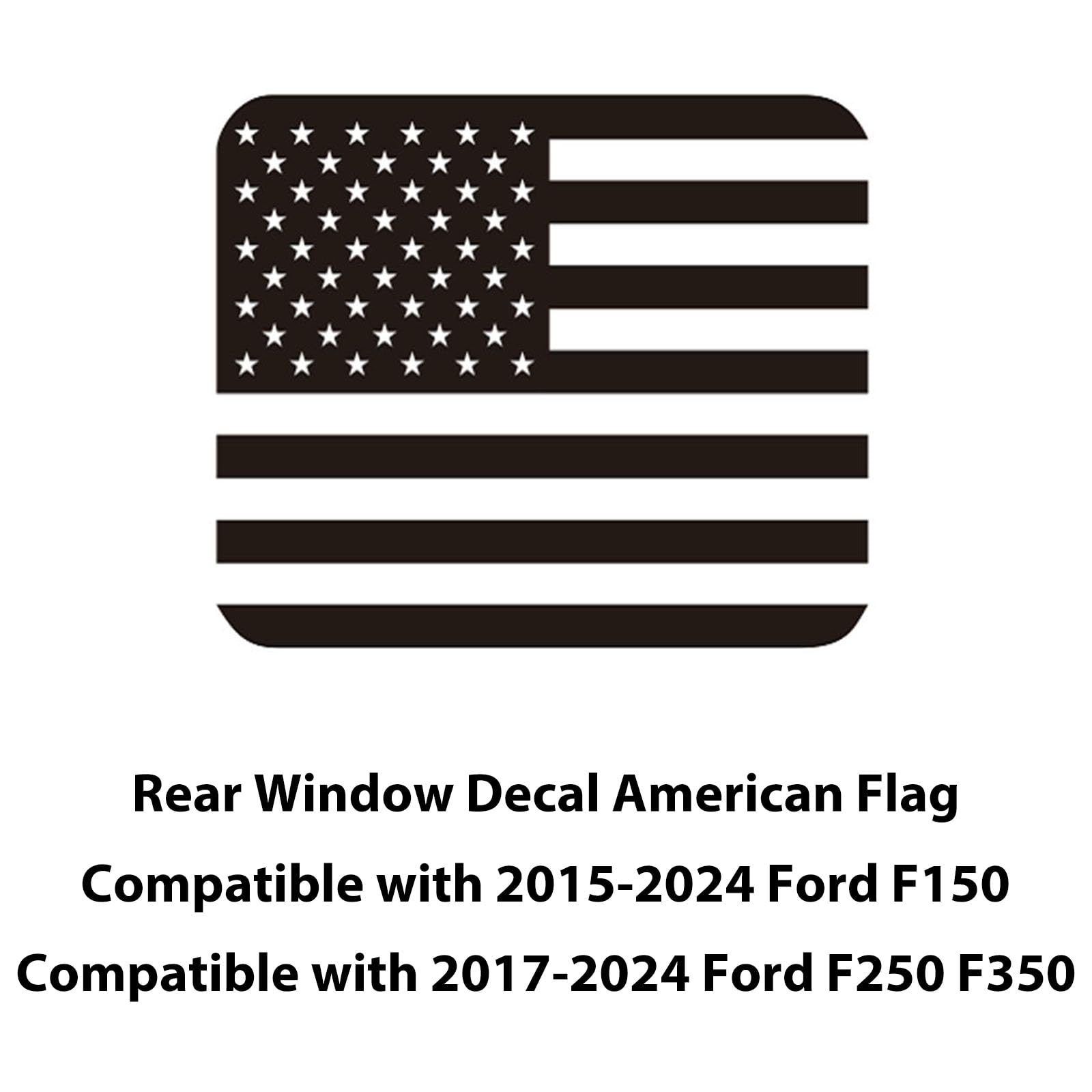 Snapklik.com : Zxiaochun Rear Middle Window American Flag Decal For ...