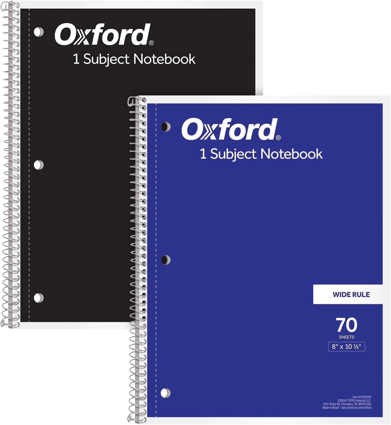 Amazon.com : Oxford Spiral Notebooks, 1-Subject Writing Journals for ...