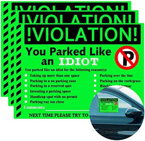 Amazon.com: You Parked Like an Idiot Business Sticker 7.5x5.5 inch ...