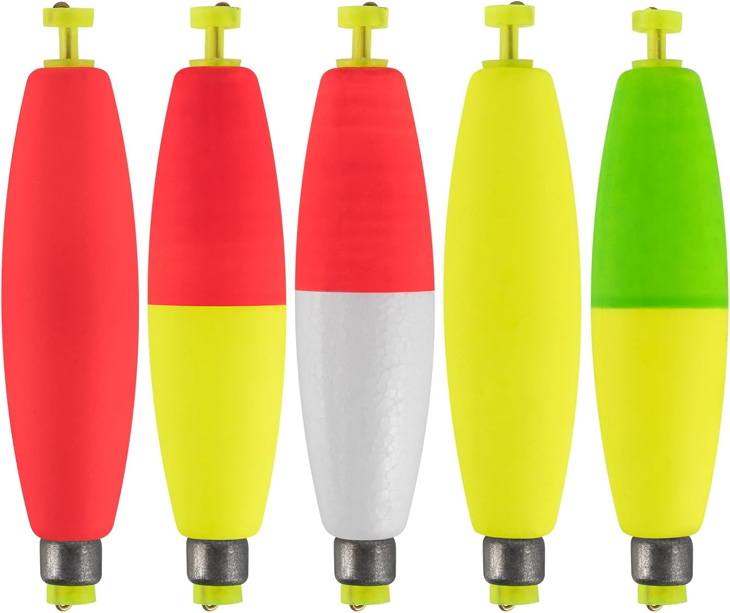 Amazon.com : Dr.Fish 15 Pack Cigar Fishing Bobbers Weighted Bobbers EVA ...