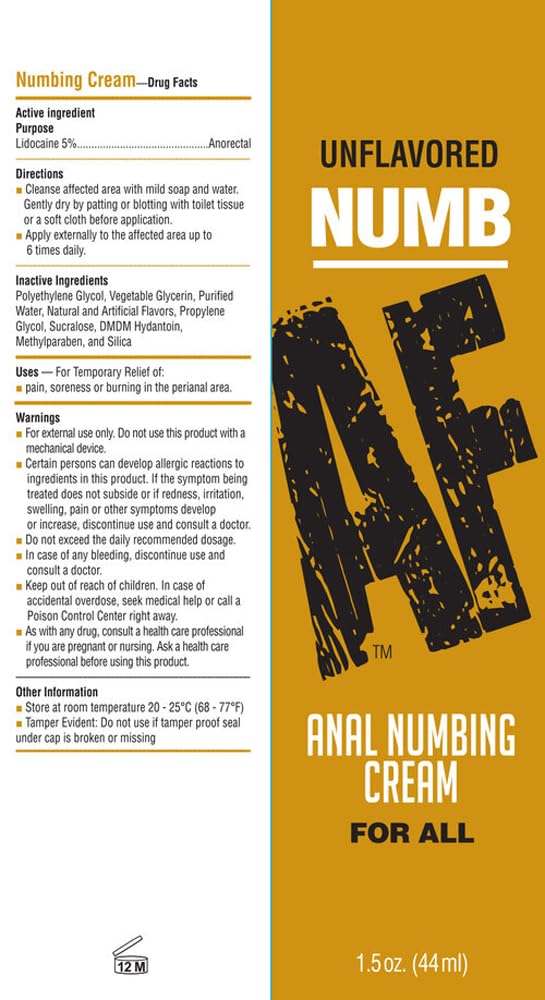 Amazon.com: Numb Af - Anal Desensitizing Gel - Unflavored - 1.5 Fl. Oz ...