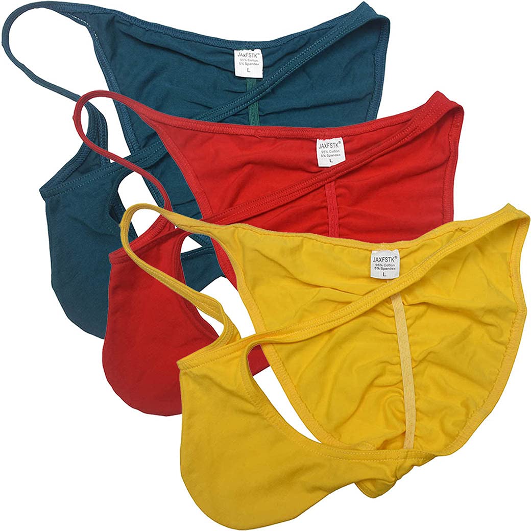 Buy Men's Cotton Cheeky Briefs Bikini Underwear Bulge Pouch Sorts ...