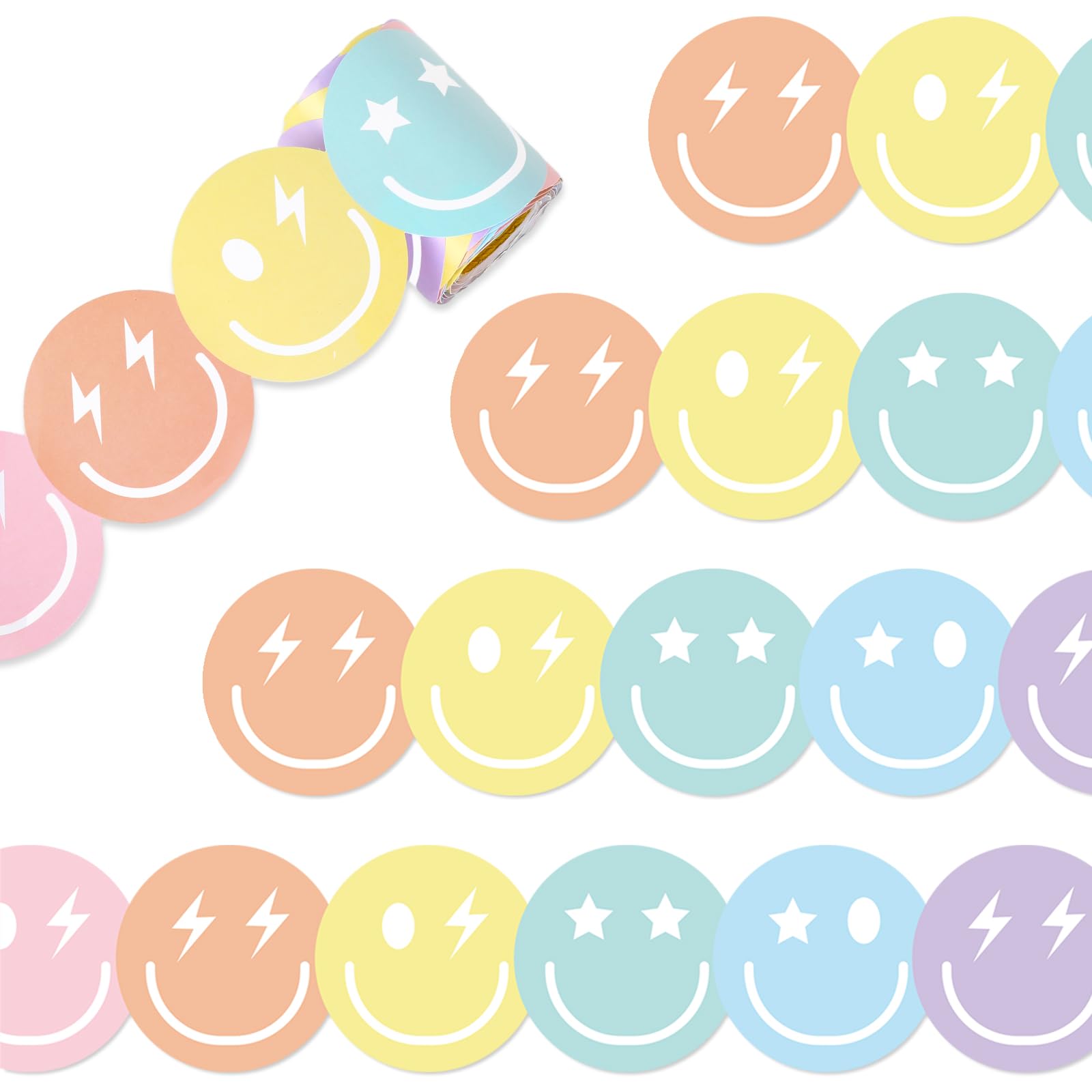 Amazon.com: AnyDesign 32.8Ft Preppy Happy Face Bulletin Board Border ...