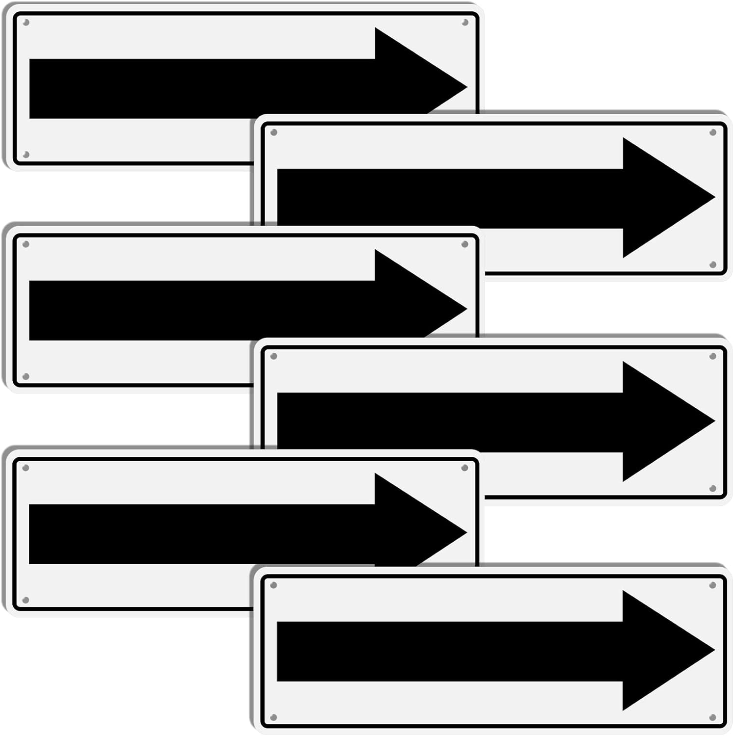 Moxweyeni Metal Arrow Sign 10 x 3.5 Inch Aluminum Reflective Road Right ...