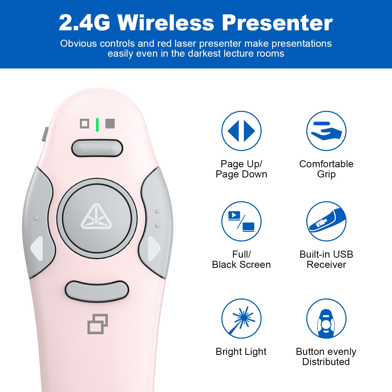 Snapklik.com : QUI Presentation Clicker Wireless Presenter Remote ...