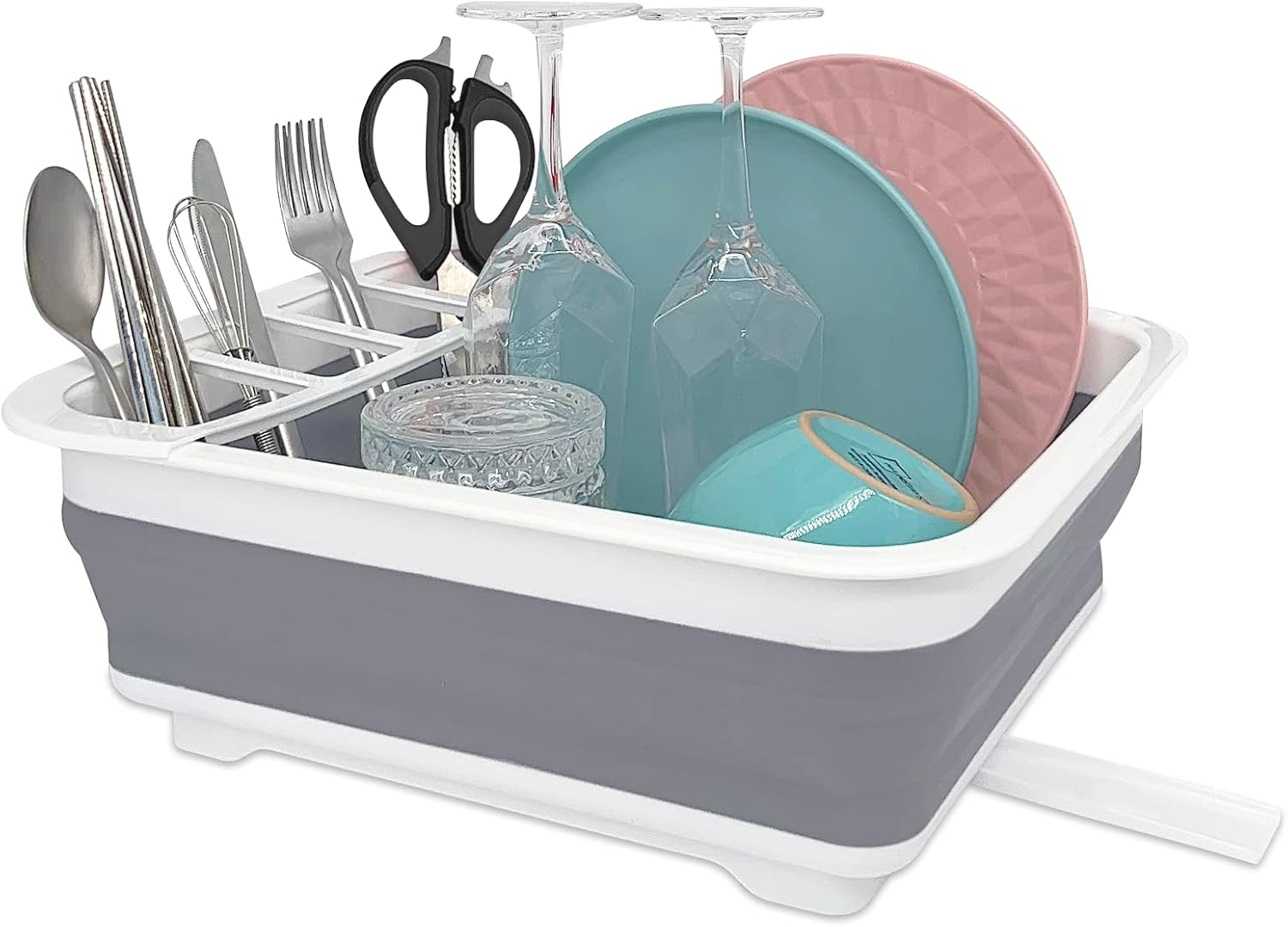 Amazon.com - Goderewild Collapsible Dish Drainer with Drain Plug ...