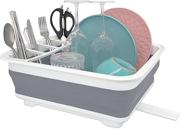 Amazon.com - Goderewild Collapsible Dish Drainer with Drain Plug ...