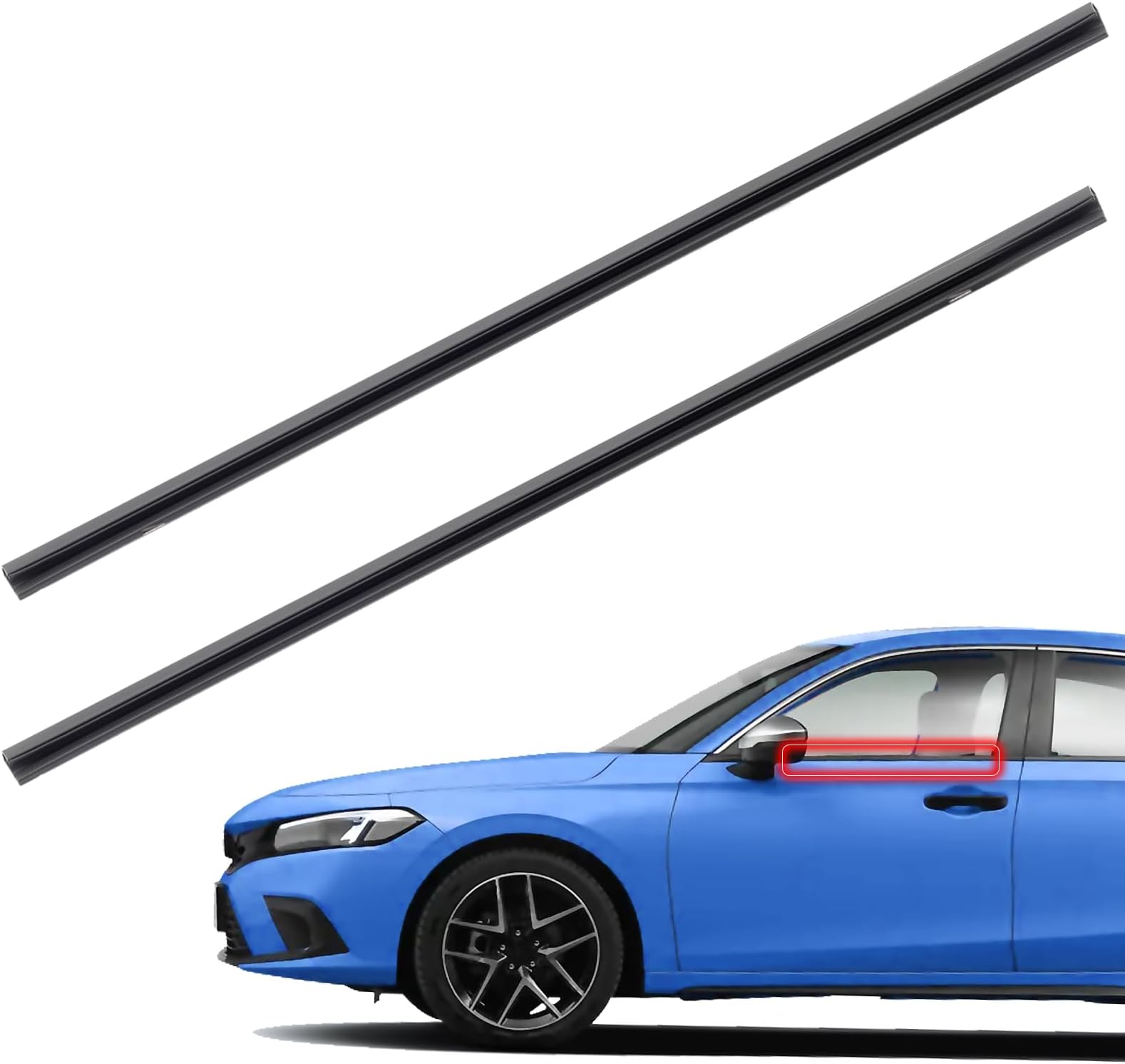 Amazon.com: Dusledel 2Pcs Left & Right Door Belt Moldings Window Belt Weatherstrip 72410-SVA ...