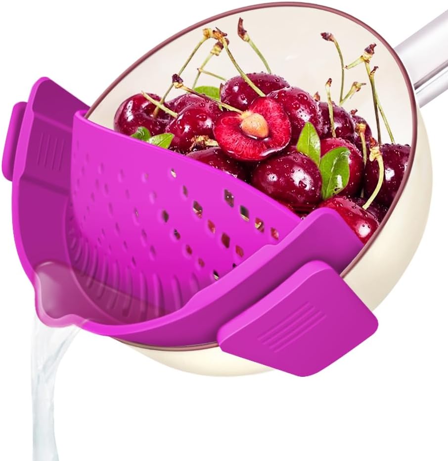 Amazon.com: YEVIOR Clip on Strainer for Pots Pan Pasta Strainer ...