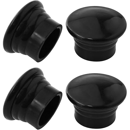 Amazon.com: Window Curtain Rod End Black Unique Design Drapery Pole ...