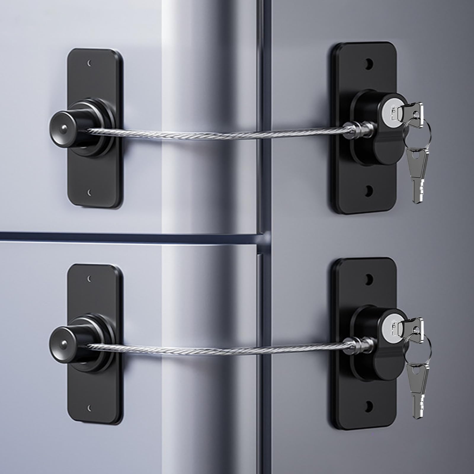 Amazon.com: KIZZHISI Fridge Lock (2 Pack),Refrigerator Lock with Keys ...