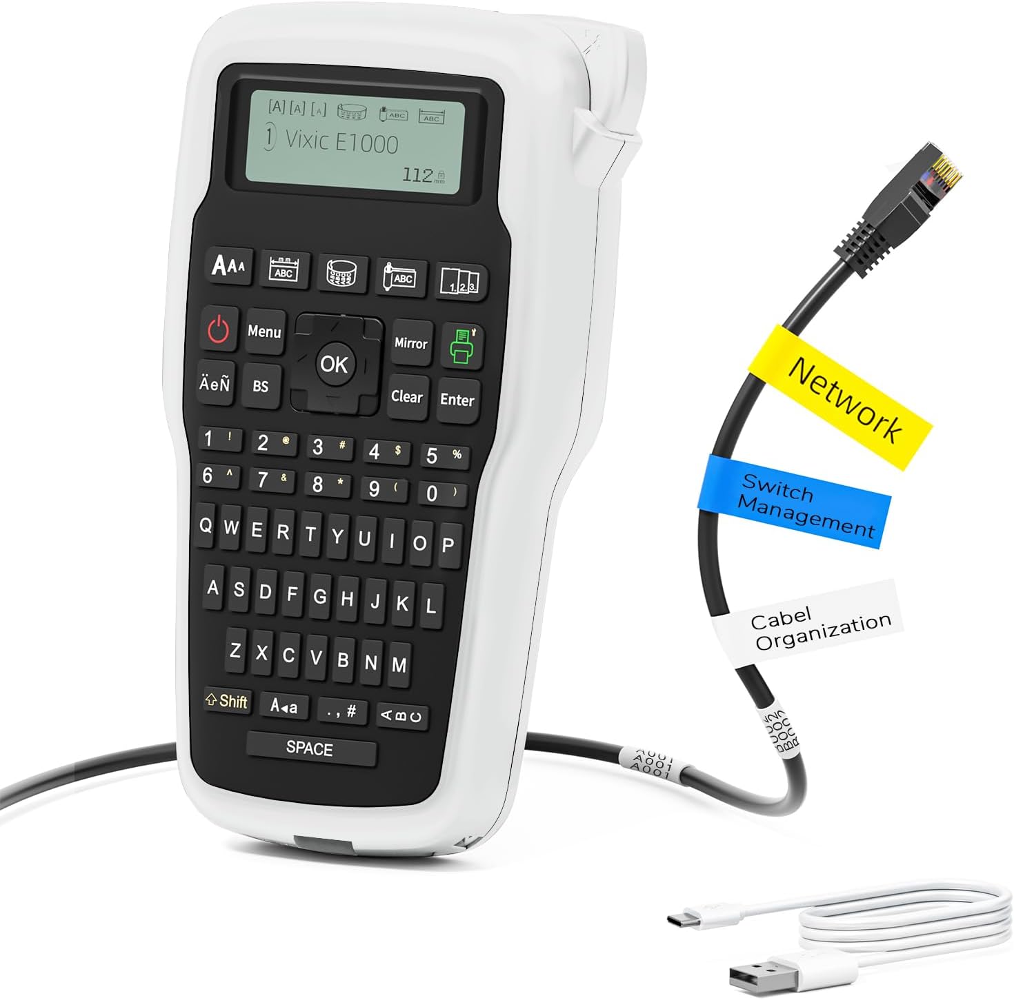 Amazon.com : Label Maker Machine with-Tape, E1000 Heat Shrink Label ...