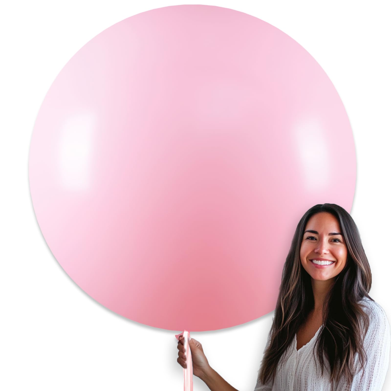 Snapklik.com : Baby Pink Balloons 4pcs 36 Inch Pastel Pale Light Pink ...
