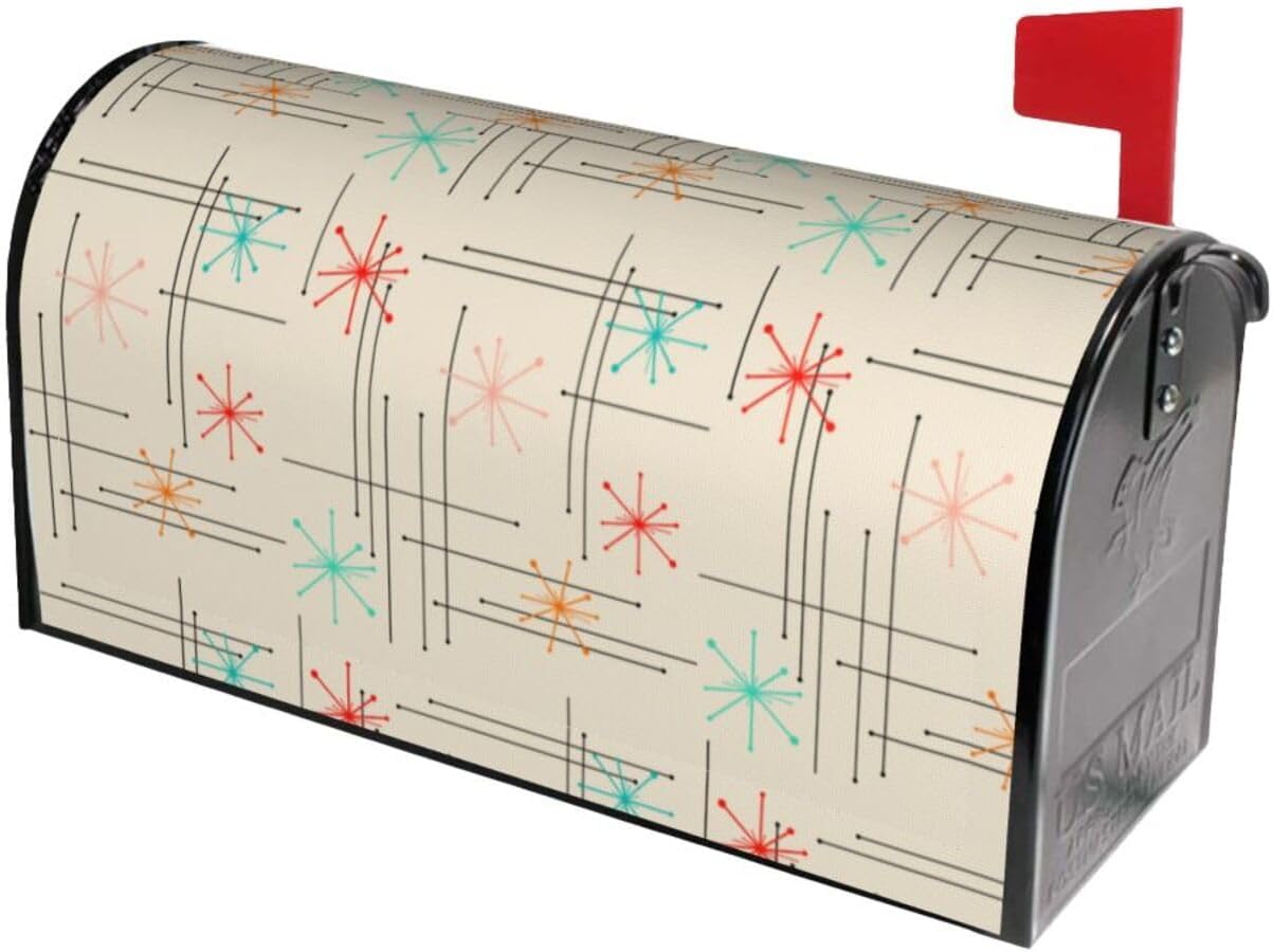 Amazon.com: Retro Mid Century Modern Mailbox Covers Magnetic Standard ...