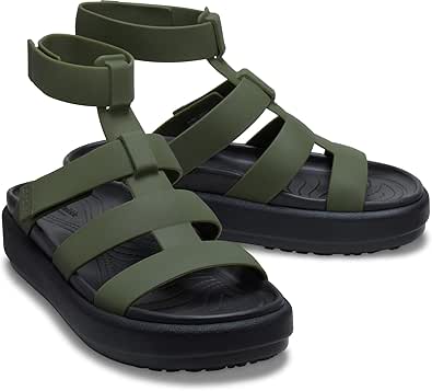 Amazon.com | Crocs Women's Brooklyn Luxe Gladiator Platform Sandals ...