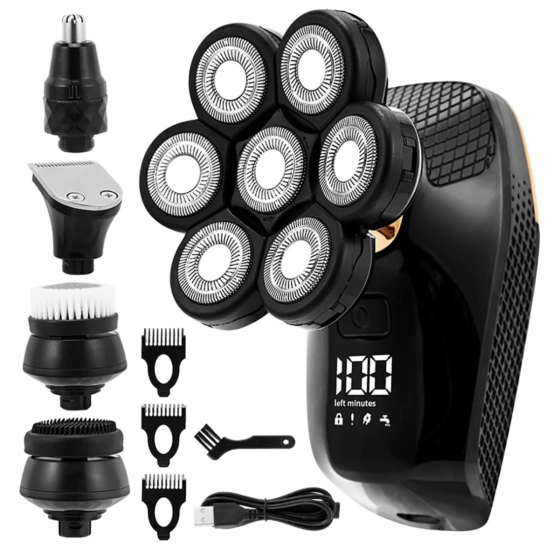 Amazon.com: Head Shavers for Bald Men, 5 In 1 Men's Rechargeable Bald ...