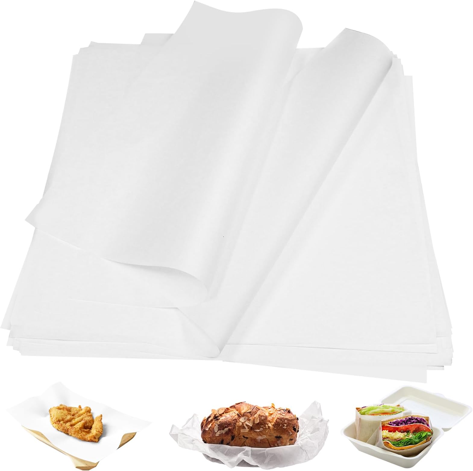 Amazon.com: 1000 Sheets Burger/Sandwich Wrapping Paper - 12 Inch Food ...