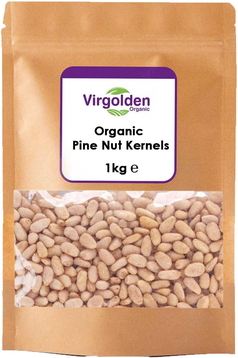 Organic Pine Nut Kernels 1kg by Virgolden Organic : Amazon.co.uk: Grocery