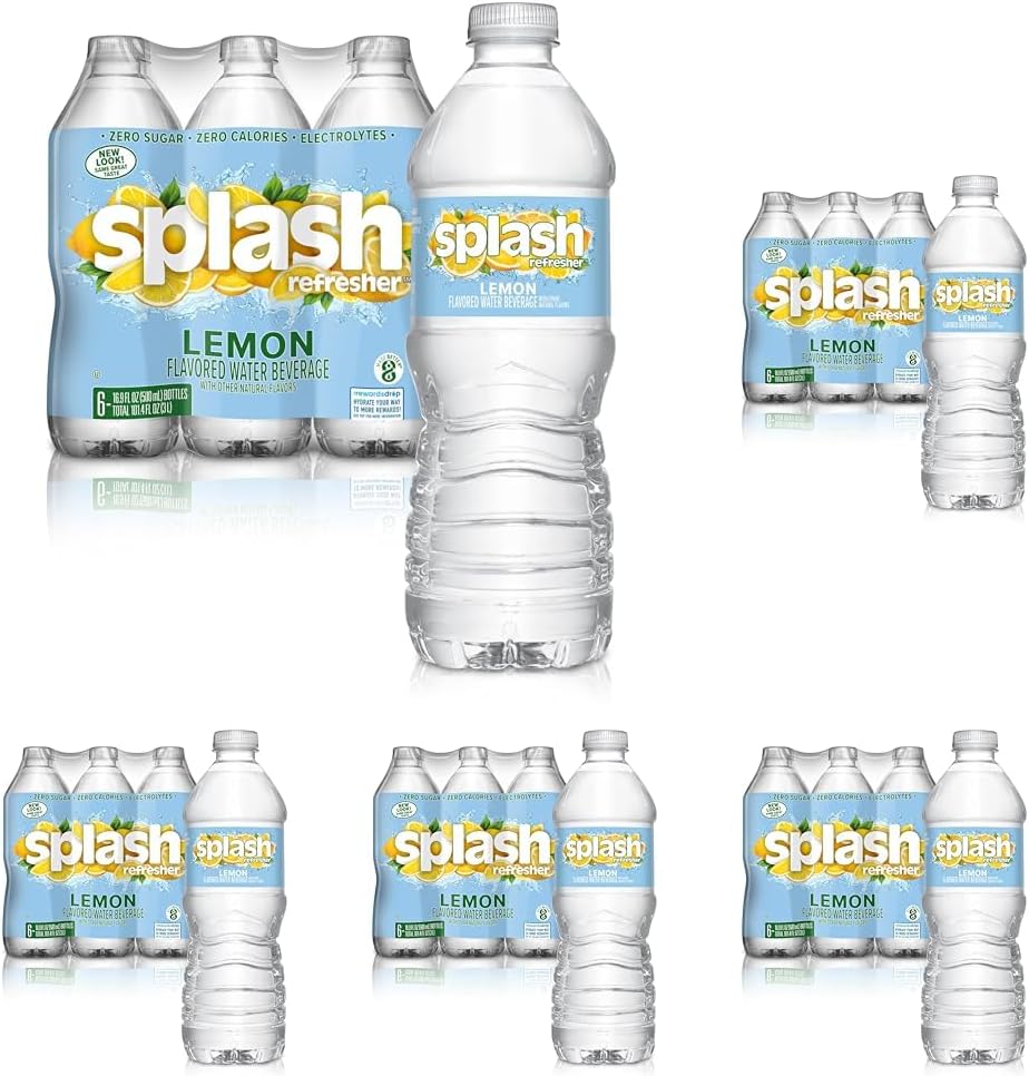 Amazon.com: Splash Refresher Lemon Flavored Water, 16.9 Fl Oz, Plastic ...