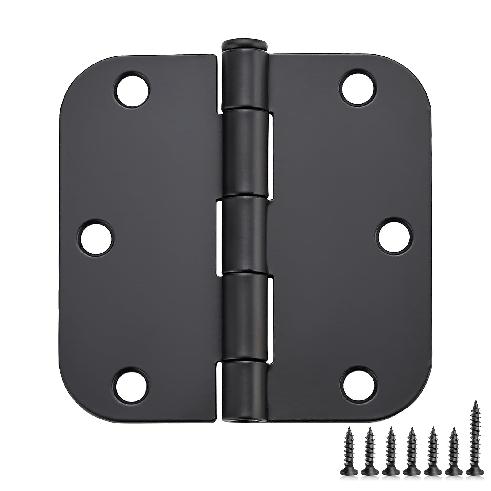Snapklik.com : Ravinte 24 Pack Matte Black Door Hinges 3.5"x 3.5" Door ...