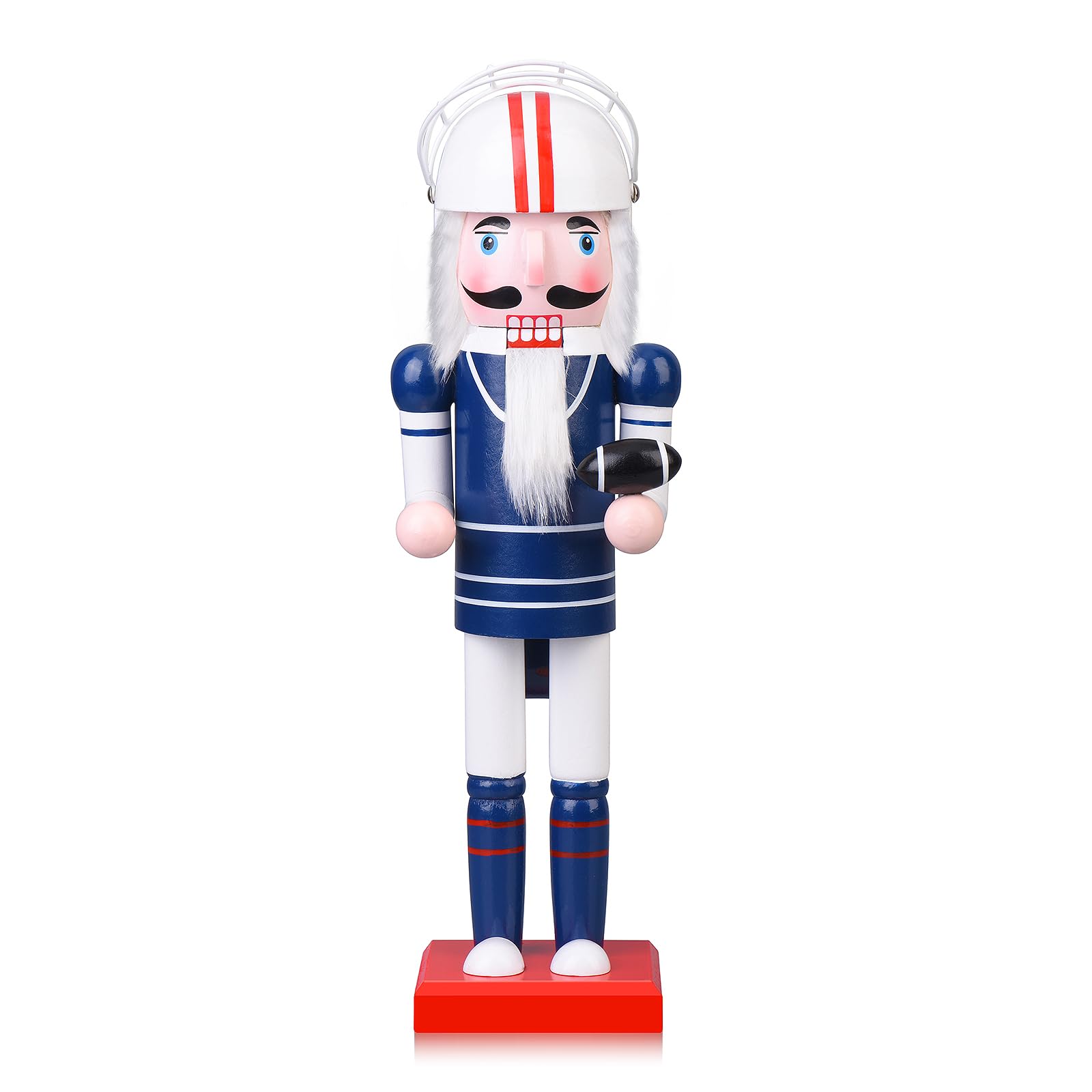 Amazon.com: ArlinaL 13.5 Inch Wooden Football Player Christmas ...