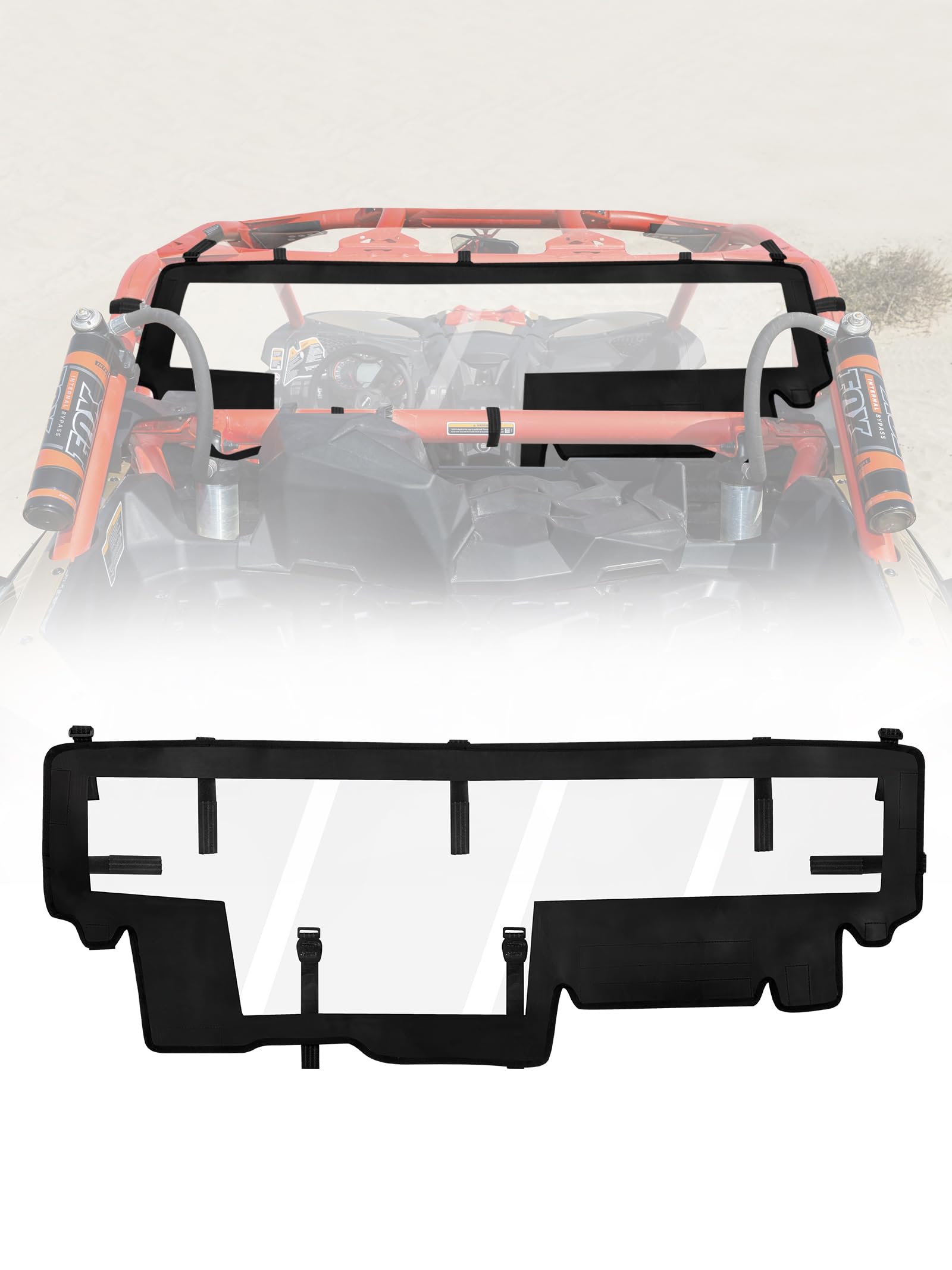 ZIDIYORUO UTV Soft Rear Windshield for Can Am Maverick X3 - Rear Wind ...