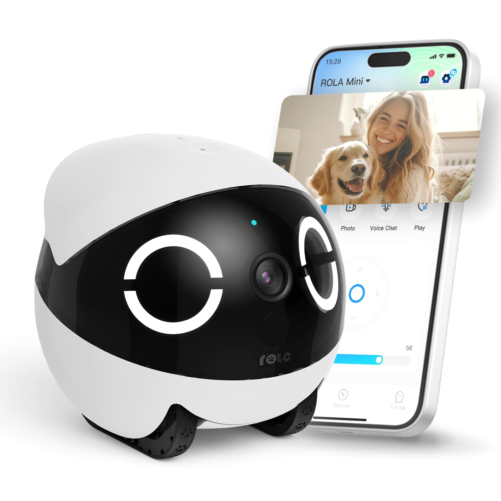 Enabot EBO ROLA Mini 2K Pet Camera Robot: Movable Indoor Camera Battery ...