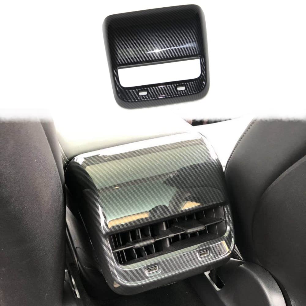 Amazon.com: Carbon Fiber Inner Rear Air Vent Outlet Cover AC Vent Trim ...