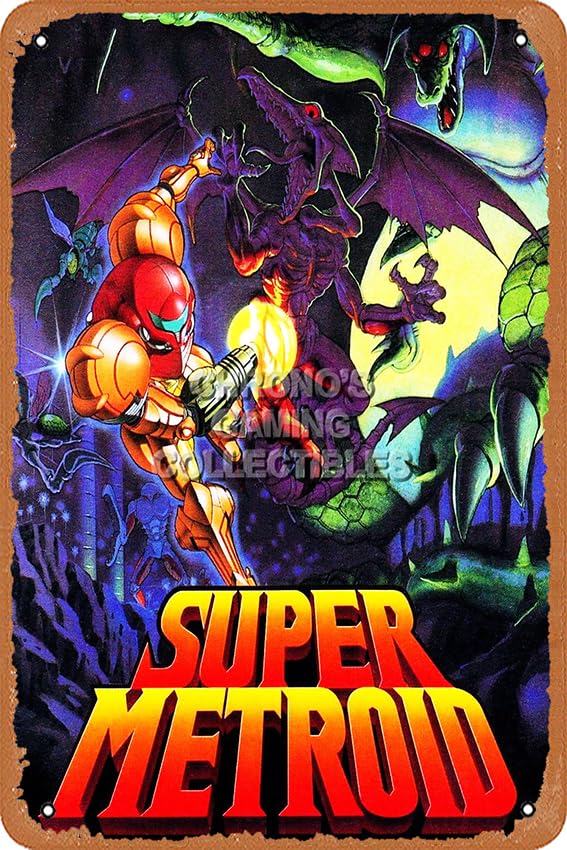 Amazon.com : muecddoa Wall Decor Sign - Super Metroid Snakes - Poster ...