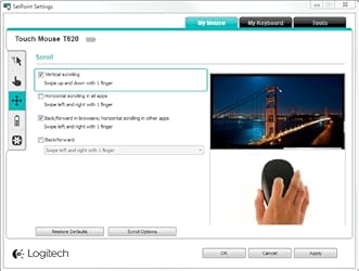 Amazon.com: Logitech Touch Mouse T620 with Full Touch Surface for Windows 8 - Graphite, Black ...
