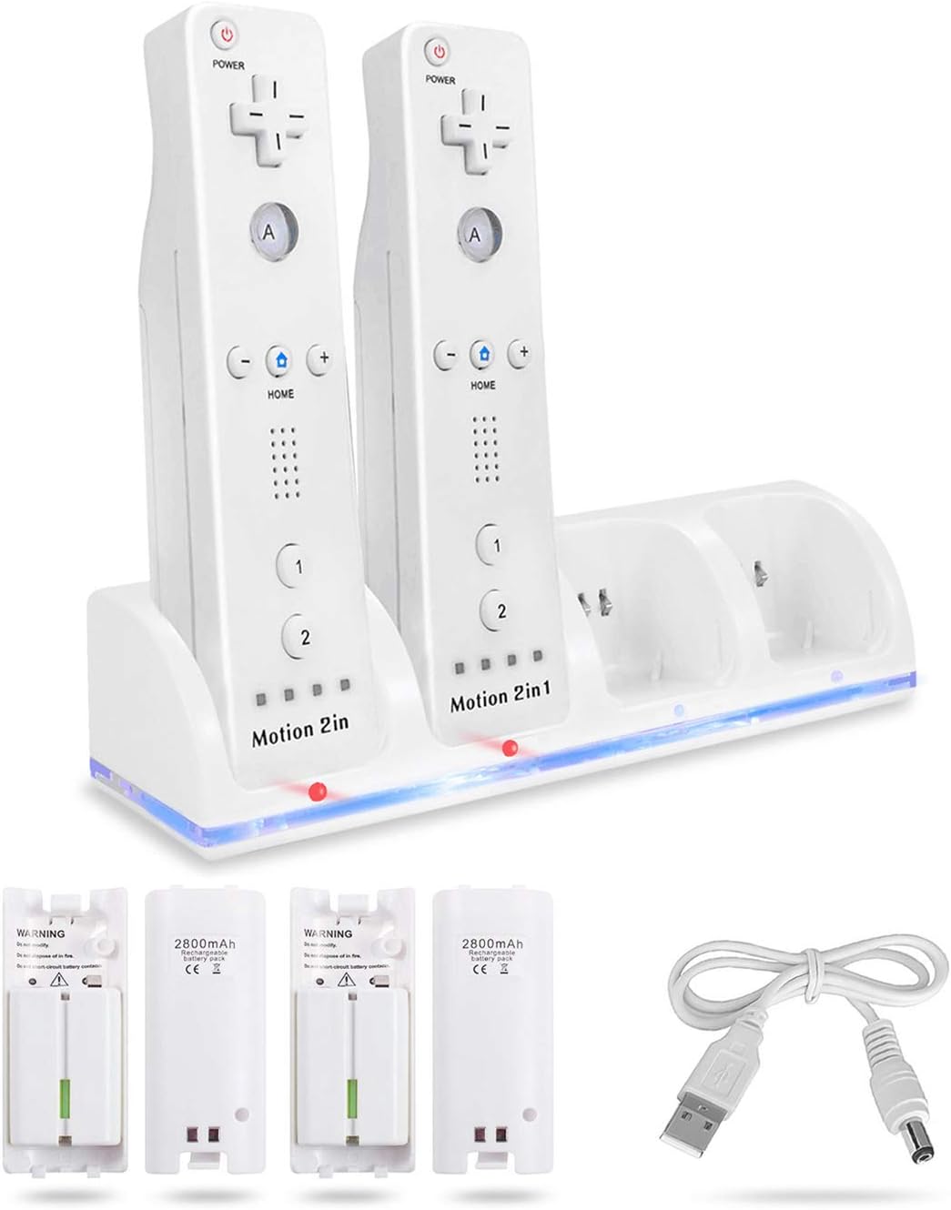 Amazon.com: 4-in-1 Charging Station for Wii&Wii U Remote Controller ...