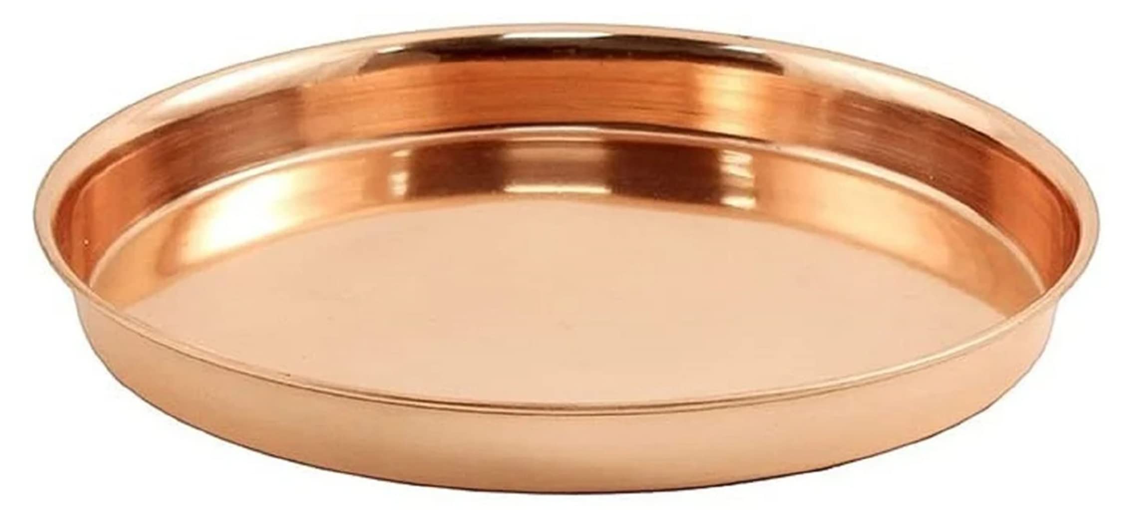 Buy Copper Plain Dinner Thali Plate Indian Traditional Thali Plate ...