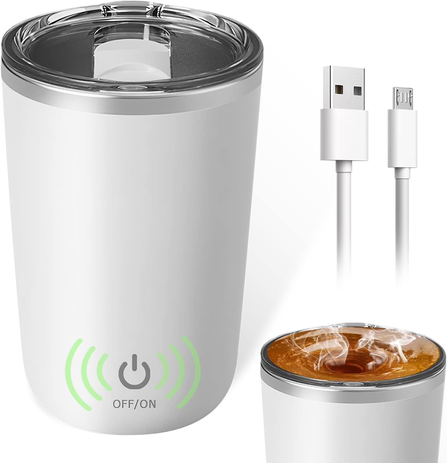 Amazon.com: POTRAS USB Rechargeable Self Stirring Mug: Electric Self ...