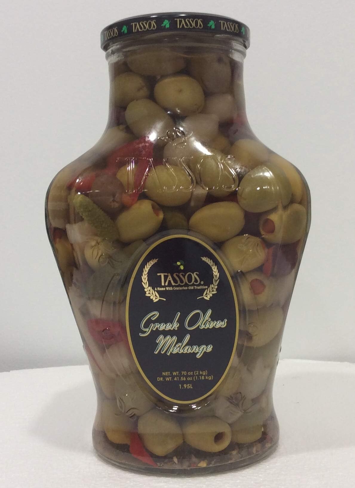 Amazon.com : Tassos Almond Stuffed Halkidiki Super Colossal Olives 35. ...