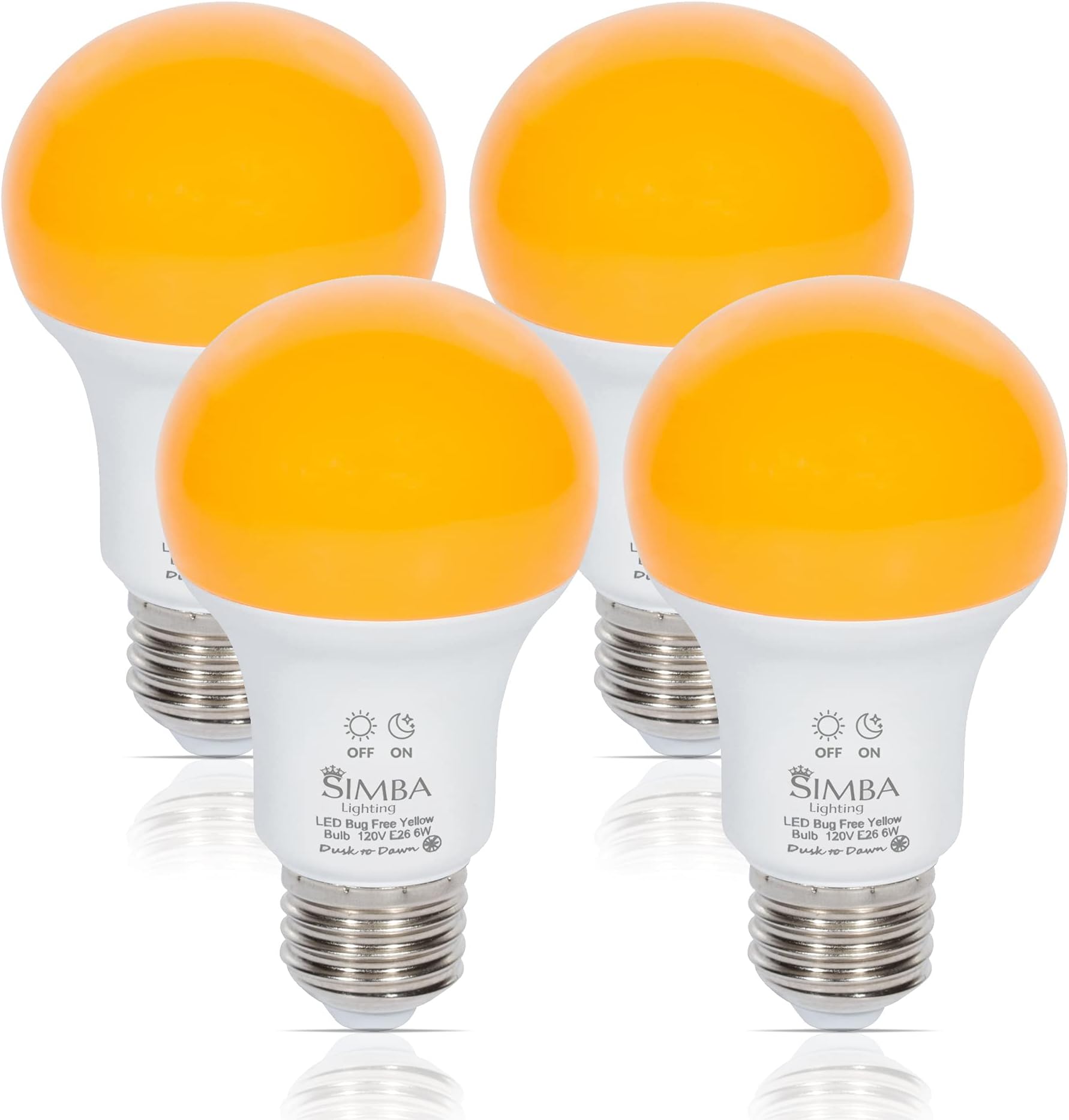 Simba Lighting LED Bug Non-Attracting Yellow Bulb 6W 40W Equivalent ...