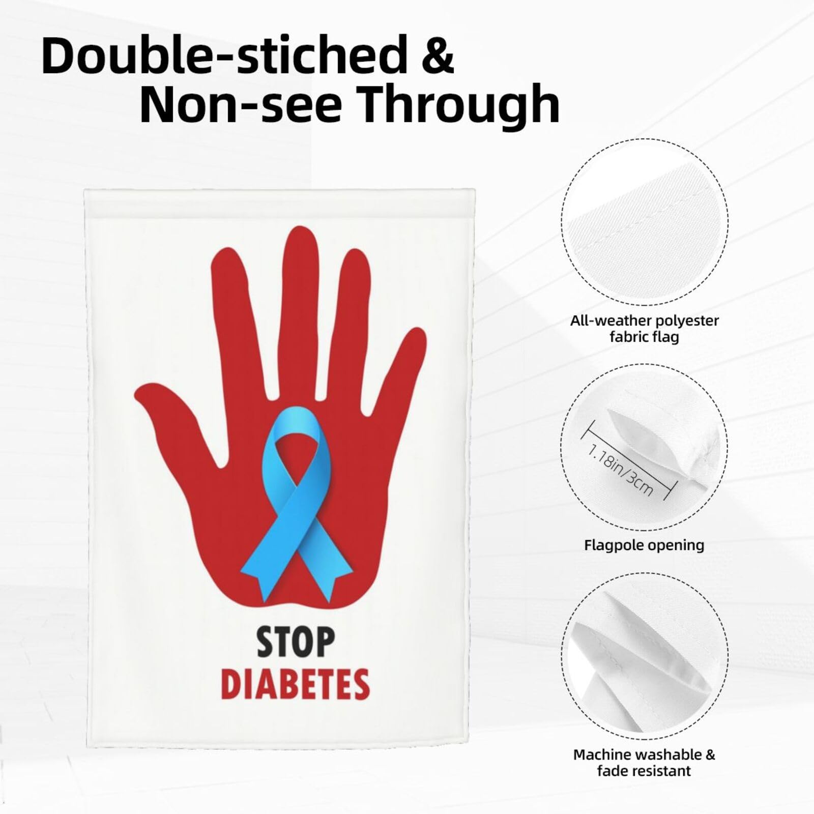 Red Diabetes Awareness Ribbon Peace Love Cure Blue Ribbon Diabetes