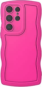 Amazon.com: AICase Cute Solid Color Curly Wave Frame Soft Compatible with Samsung Galaxy Phone ...