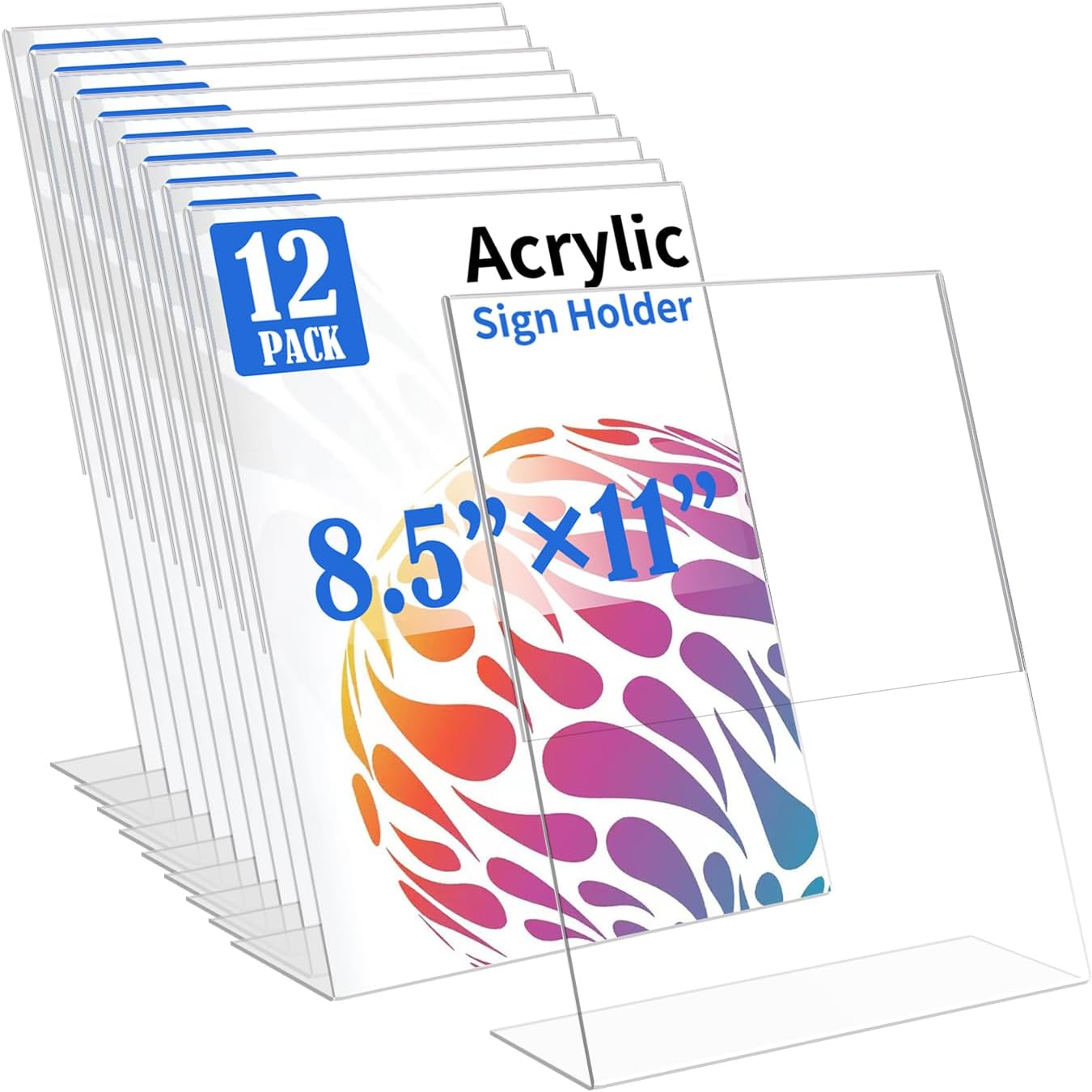 Amazon.com : MaxGear Acrylic Sign Holder 8.5 X 11 inches Slant Back ...